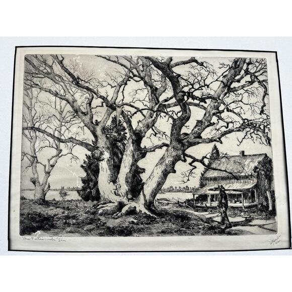 Art | Vintage Original Etching Print Walter Ronald Locke Patriarch ...
